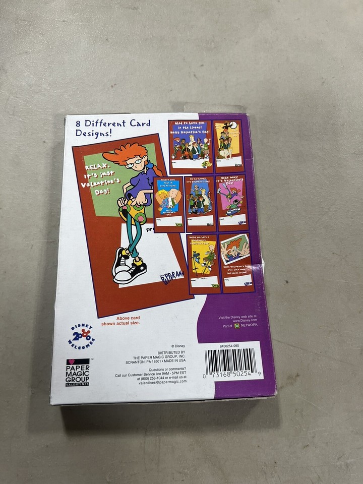 Disney 2000 Saturday Morning Cartoons Valentines Doug,recess,pepper Ann ...