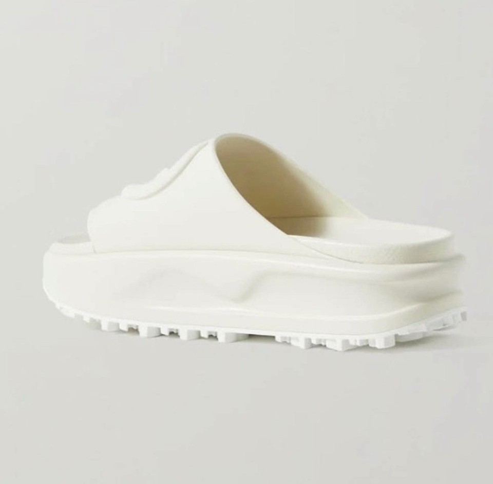 Gucci GG Miami rubber slides sandals White Beige Tan new 39 9 | eBay
