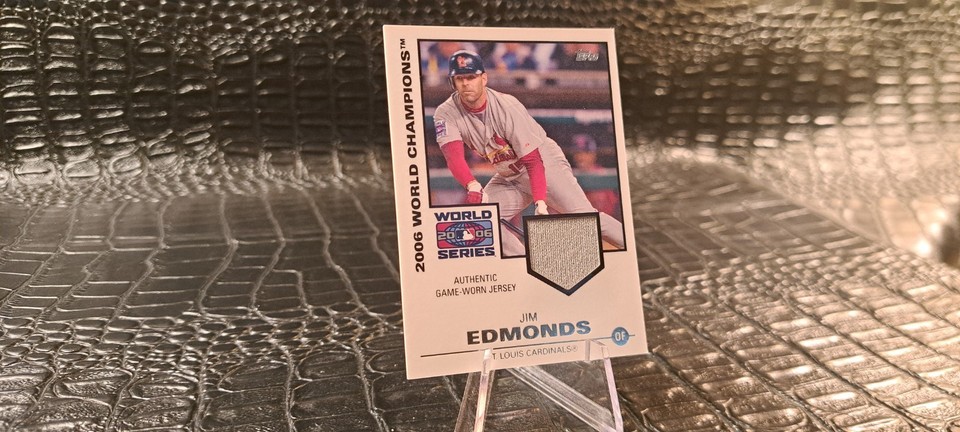 2007 Topps World Champion Relics Jim Edmonds #WCR6 St. Louis Cardinals ...