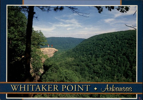 Whitaker Point Arkansas in Ozark National Forest aerial view vintage ...