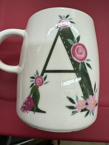 Modern Expressions Walgreen Monogramed Initial “A” Mug Floral Coffee ...