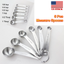 6Pcs SS304 Household Measuring Spoons Teaspoon Tablespoon Condiment ...