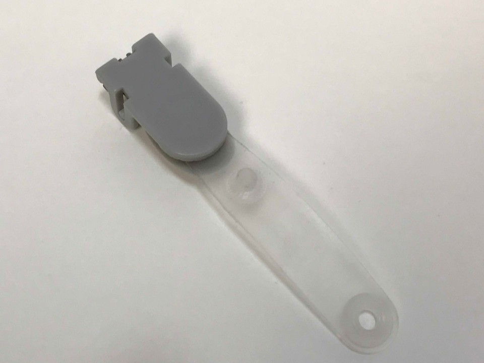 Lot of 25 Durable ID Badge Clips for Pre-Punched Badges, Secure Strap ...