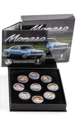 Holden Monaro 24k Gold Plated 9 Coin Penny COLLECTION Set With Enemald ...