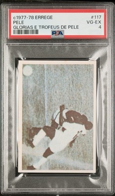 PSA 4 VG-EX Pele 1977 Errege #117 Rare Trading Card Glorias e Trofeus ...