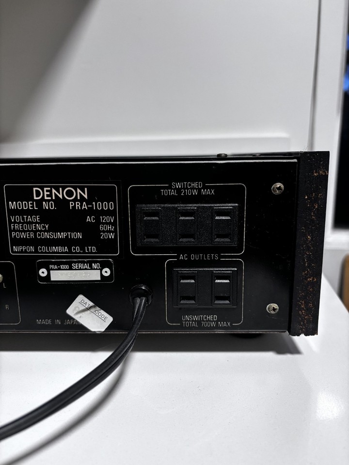 Denon Black PRA-1000 precision audio component/stereo preamplifier | eBay