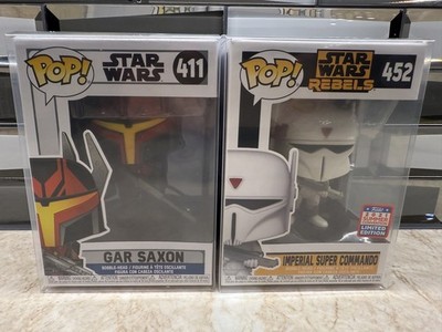 Funko Pop! Star Wars Gar Saxon Imperial Super Commando Bundle GameStop ...