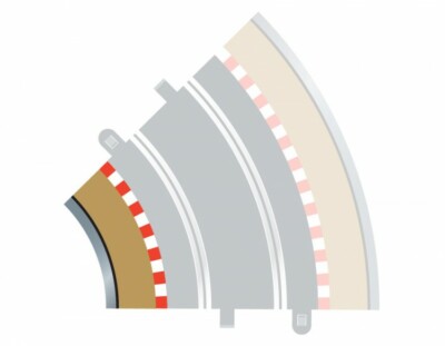 Scalextric Radius 2 45° Curve Track Tan Inner Borders - 4pcs C8225 | eBay