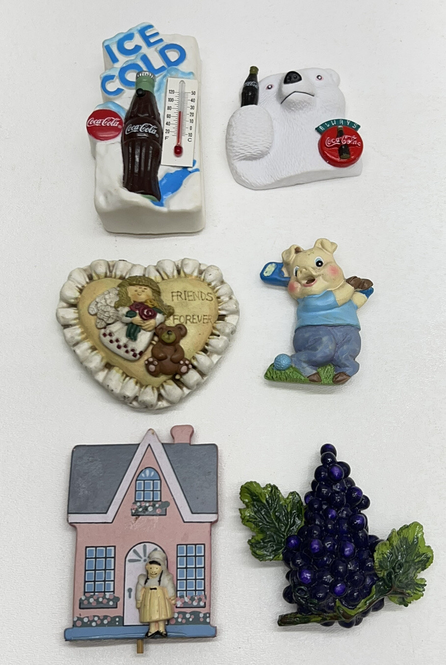 Lot of 6 Vintage Refrigerator Magnets 1990s Coke And Others | eBay