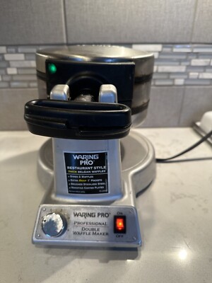 Waring Pro Professional Double Belgian Waffle Maker Tested Works WMK600 ...