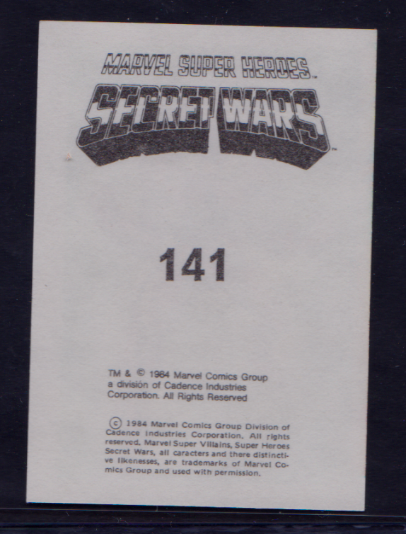 1984 The Dread DORMAMMU Leaf Marvel Super Heroes Secret Wars #141 NM ...