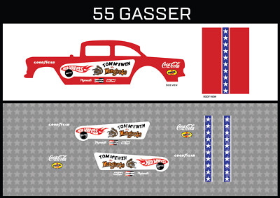 Hot Wheels(1/64),55 Gasser"Tom Mcewen Mongo"Waterslide,Printed ...