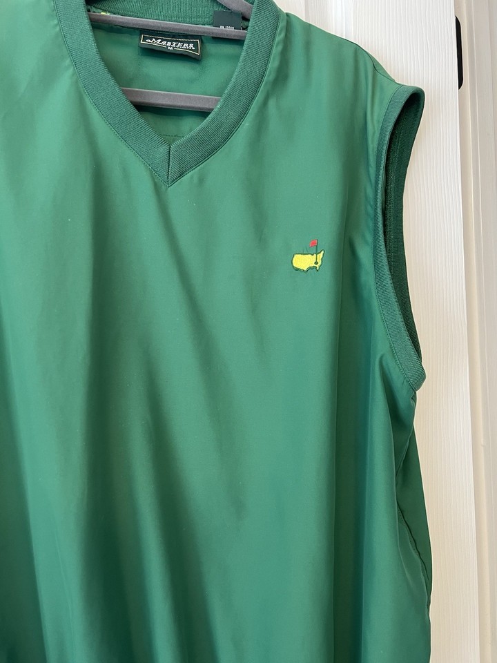 Masters Golf Collection Pullover Windbreaker Green Vest Augusta Logo | eBay