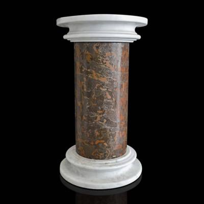 Colonna Classica in Marmo Marrone e Bianco Brown Marble Classic Column ...