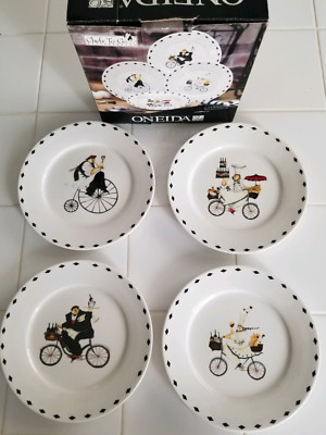 NOS Oneida Boxed 2004 Jennifer Garant “Chefs to Go” Set Of 8 Salad ...