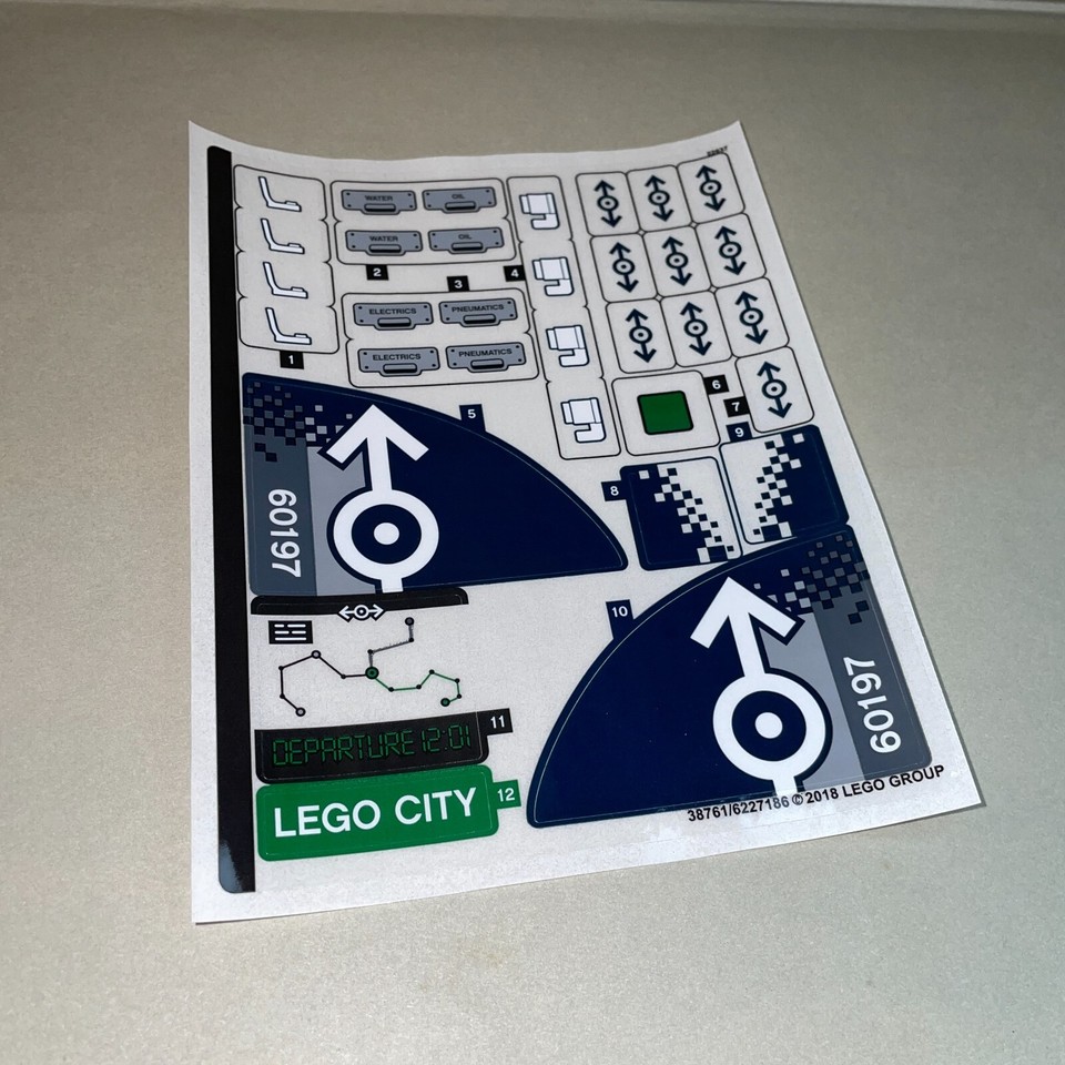 New Original Unused Sticker Sheets from Lego City Trains Theme READ ...