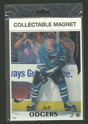 Jeff Odgers San Jose Sharks 1996 Maggers 2 pc Hockey Magnet Set MIP | eBay