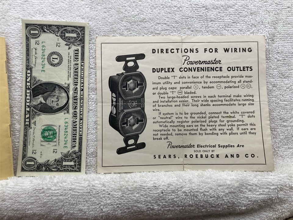 1920s 1930s Sears Roebuck Powermaster Electrical Wall Socket Outlet ...