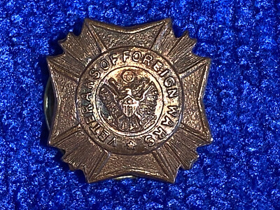 VINTAGE US VETERANS OF FOREIGN WARS VFW LAPEL PIN SCREW-BACK AMERICAN ...