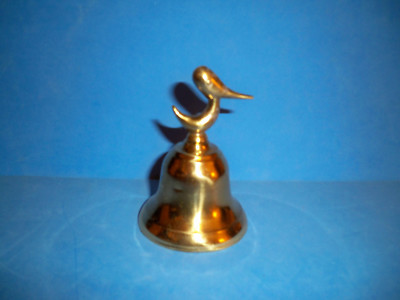 Small Brass Bell w Clapper Bird | eBay