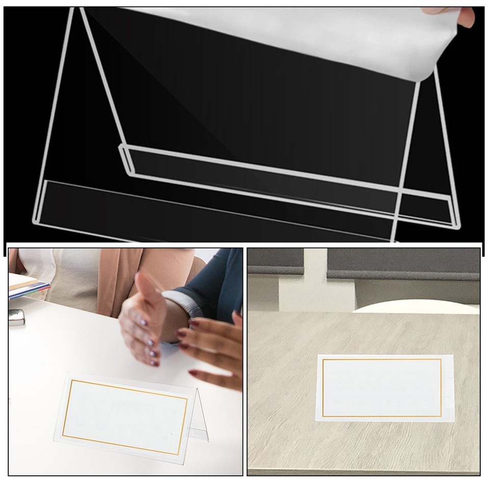 10 Pcs Table Sign Base Name Card Holders for Tables Label Display Stand ...