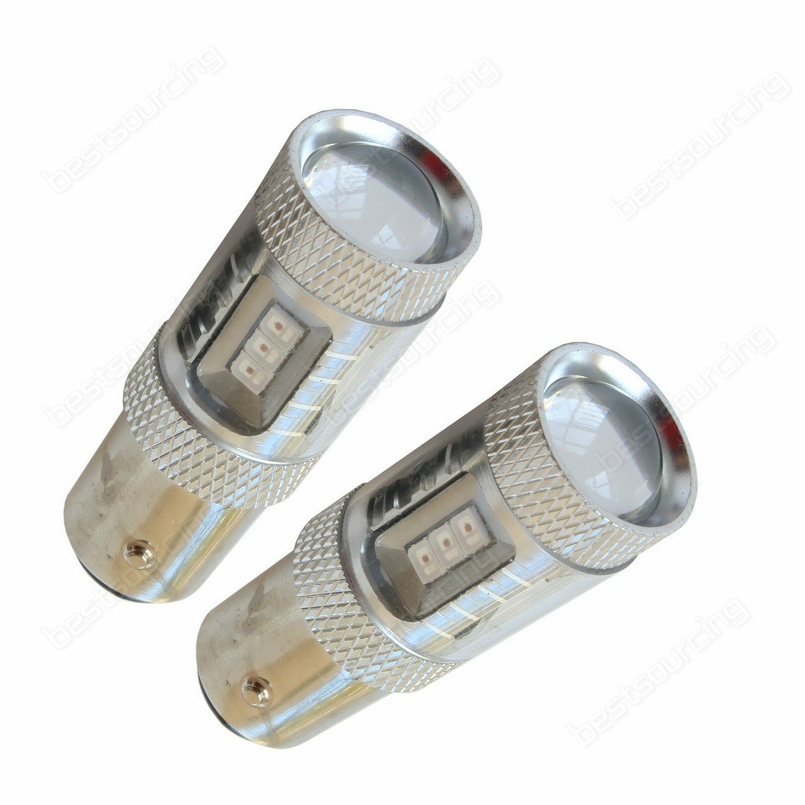 2x Red 567 PR21/5W BAW15d LED Fog Tail Stop Brake Indicator Light Bulb ...