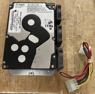 Vintage Apple 9GB 3.5" SCSI Drive w/Fans and initio SCSI Card | eBay