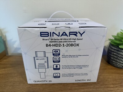 BINARY B4-HD2-3 Box of 20 4K Ultra HD High Speed HDMI Cables - "NEW" | eBay