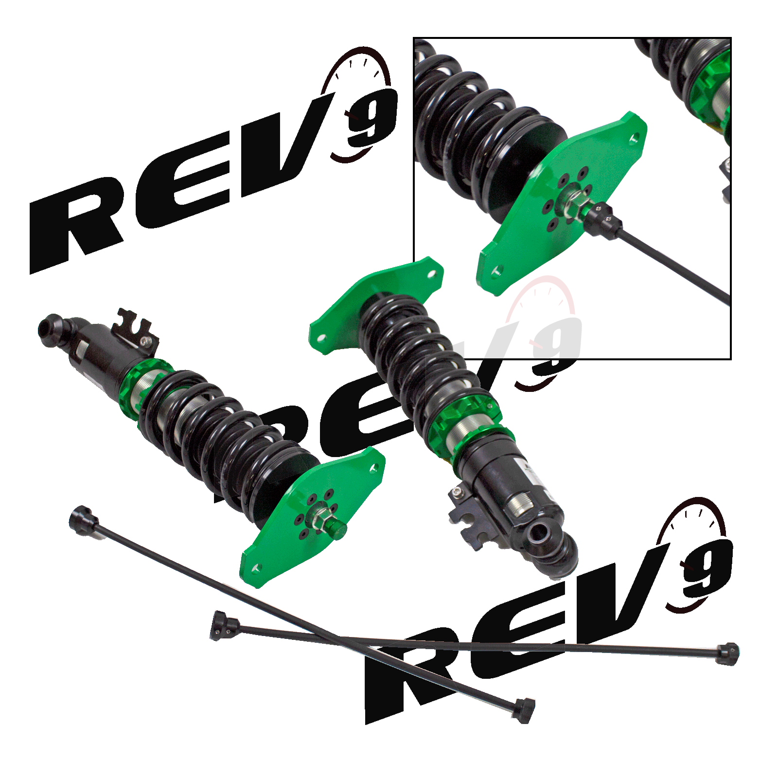Rev9 Hyper Street Ii Coilovers Shocks Kit For 2012-2015 Mini Cooper ...