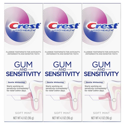 Crest Pro-Health Gum and Sensitivity Sensitive Toothpaste Gentle ...