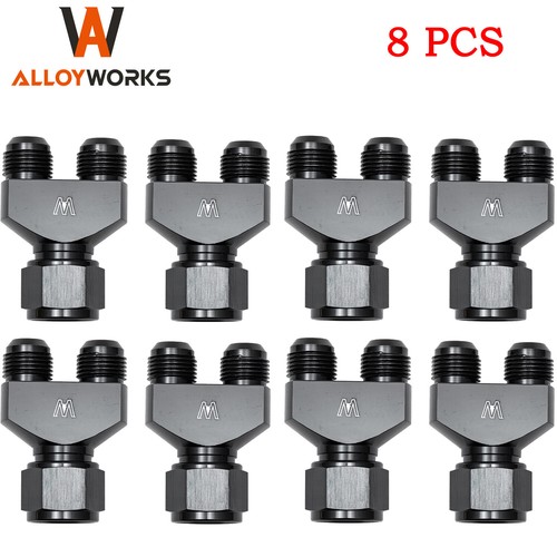 8* Y Block Adapter Fitting -12 AN Female To Parallel Exit Dual 10AN Male AWS. | eBay