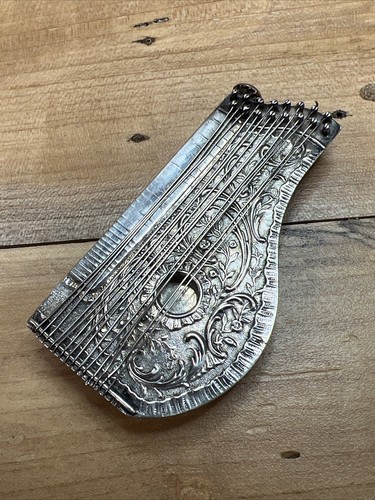 Vintage Sterling Zither Instrument Brooch Handmade Custom 39g Q424 | eBay
