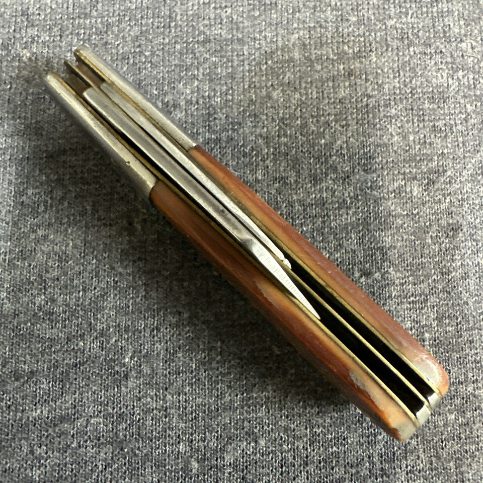 Ka-Bar, 1013, USA SAWN BONE DELRIN BARLOW KNIFE c. 1960-80's 2 Blade | eBay