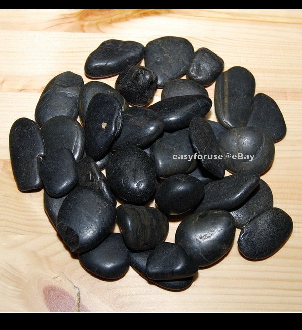 Decorative Natural River Polished Black Pebble Garden & Landscaping ...