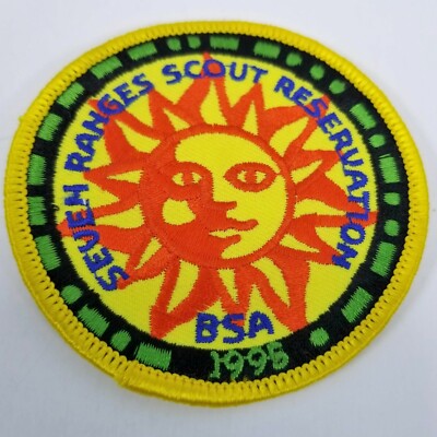 BSA Boy Scout Patch SEVEN RANGES SCOUT RESERVATION Sun OH - VTG 1995 3 ...