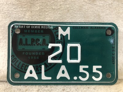 ALPCA Alabama Motorcycle Souvenir License Plate #20 | eBay