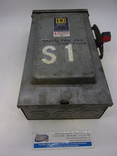 HU363RB-SQUARE D-SAFETY SWITCH, 3P,NON-FUSIBLE, 100A, 600V, NEMA 3R ...