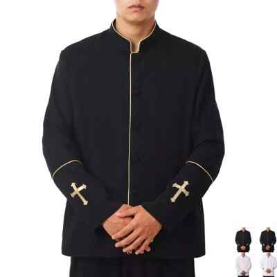 Clergy Jacket For Men Priest Jacket Pastor Preacher Minister Clerical ...