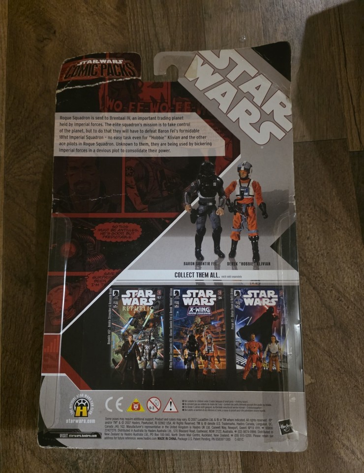Hasbro 2007 Star Wars Comic Pack #12 Baron Soontir Fel & Hobbie Klivian ...