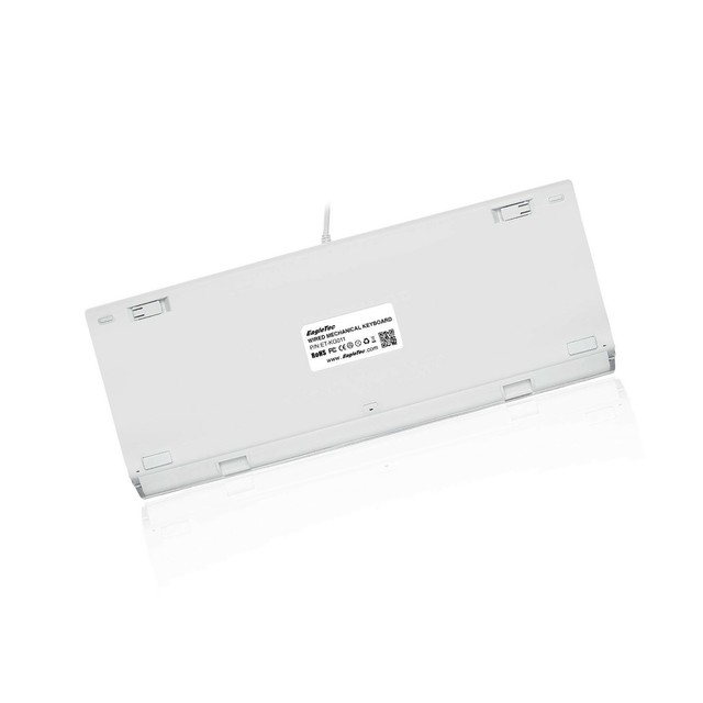 Eagletec KG011 Mechanical Keyboard Clicky White Blue LED Backlit for ...