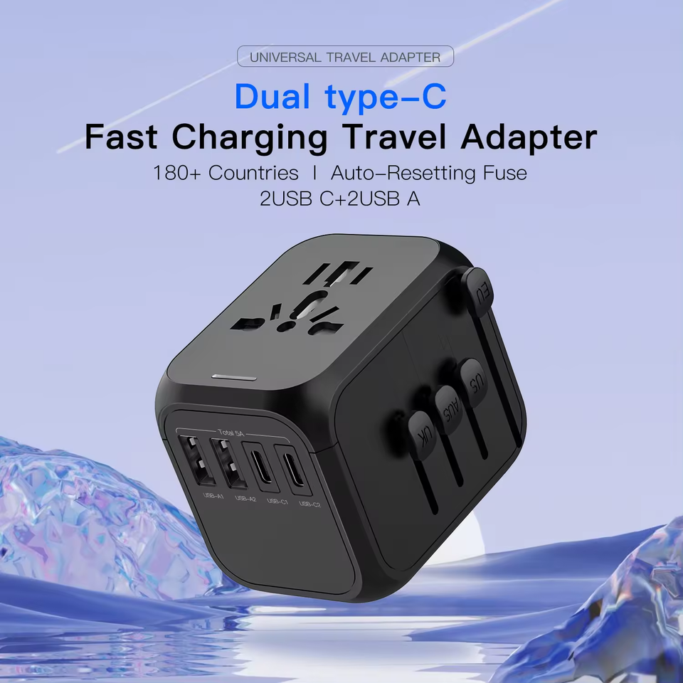 Worldwide Travel Plug Adapter with USB Ports - Universal International ...