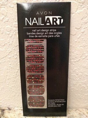 Avon Nail Art Design Strips Press On Nails 18 Nail Strips! SKU#36 | eBay