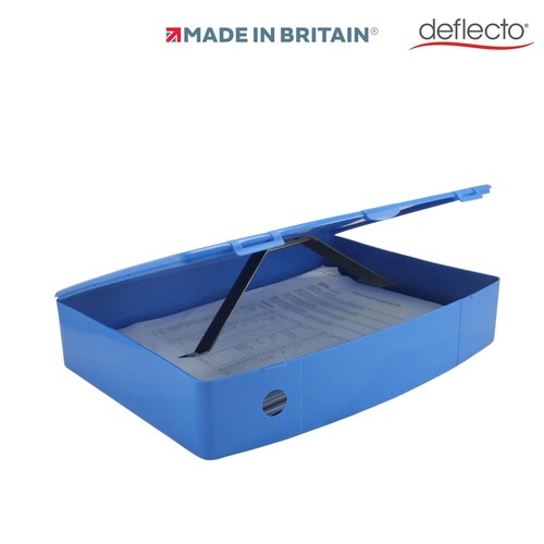 Deflecto Plastic Box File Foolscap Blue, CP096YTBLU | eBay UK