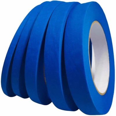 DoAy Blue Painters Masking Tape 1/4" 3/8" 1/2" 5/8" 3/4 x 60 yd, Multi ...