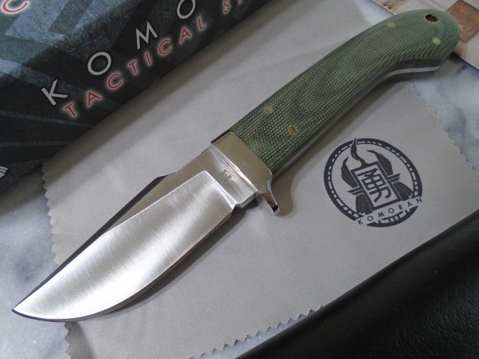 Komoran Premium Fixed Blade Hunter Knife 5mm Full Tang 7Cr17MoV Micarta ...