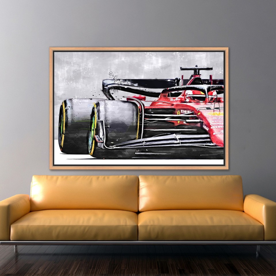 Formula 1 Wall Art, F1 Wall Decor, Racing Car Art, Red Wall Art, Man ...