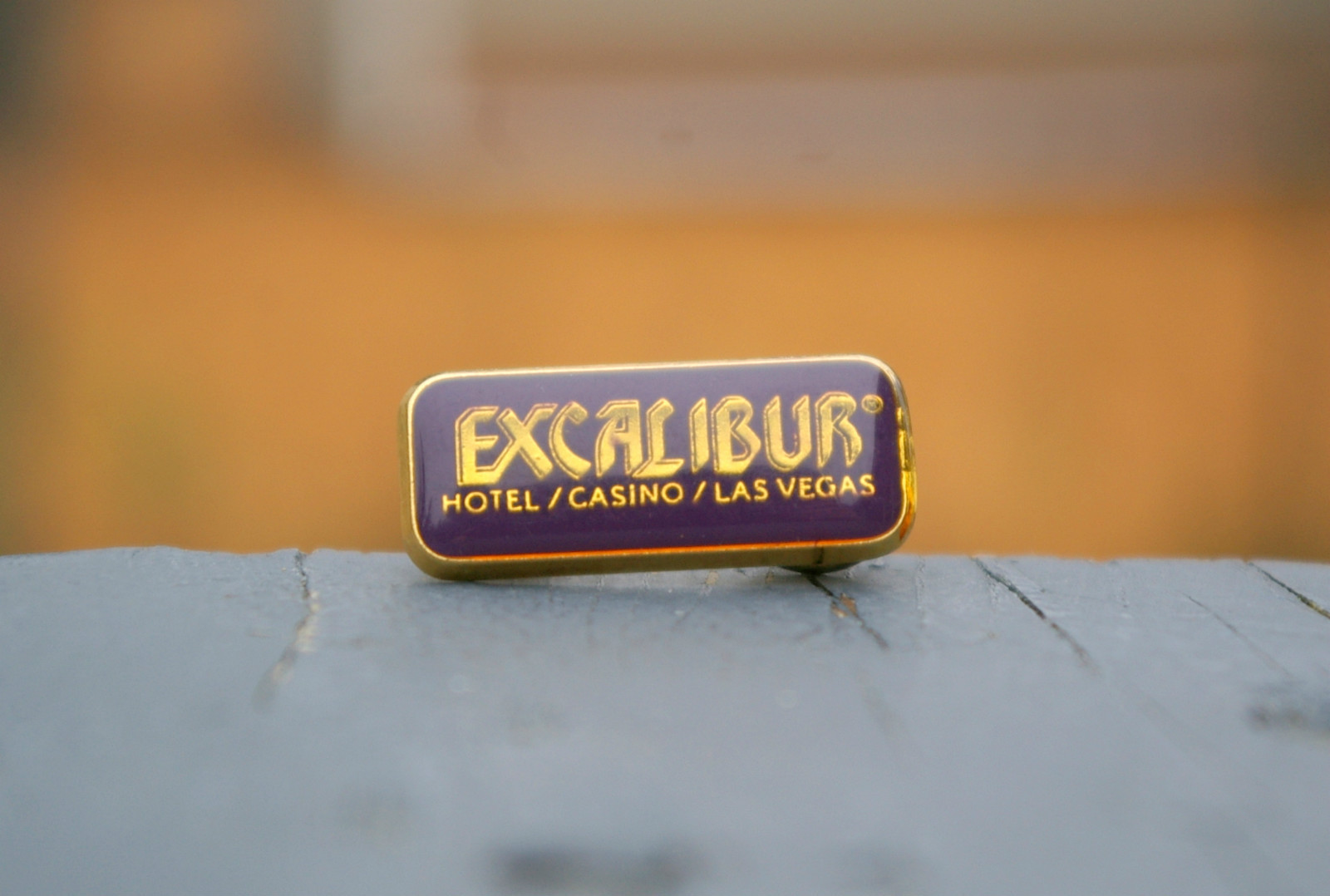 Excalibur Hotel Casino Las Vegas Gold Tone Metal Purple Enamel Lapel ...