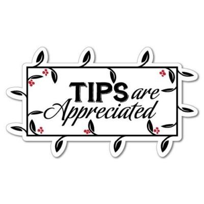 Tips Are Appreciated Fancy Jar Sticker | eBay