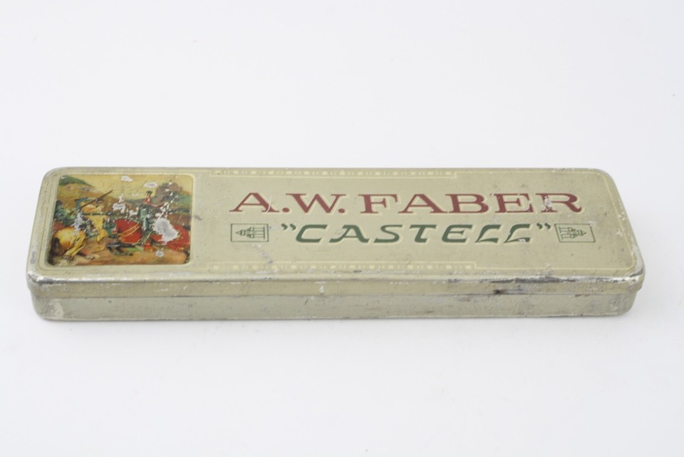 Vintage Medal Pencil Case AW Faber Castell Pencil Tin Nurnberg Bavaria ...