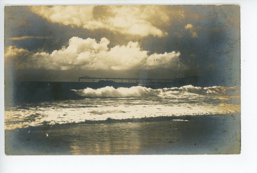 Santa Ana RPPC Rare Antique Jetty Photo Night Sea ca. 1912 | eBay